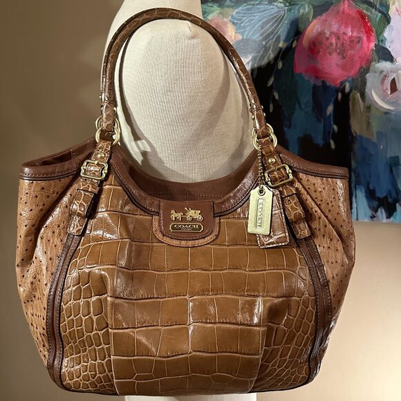 Coach | Bags | Coach Brown Vintage Alligator And Ostrich Leather ...